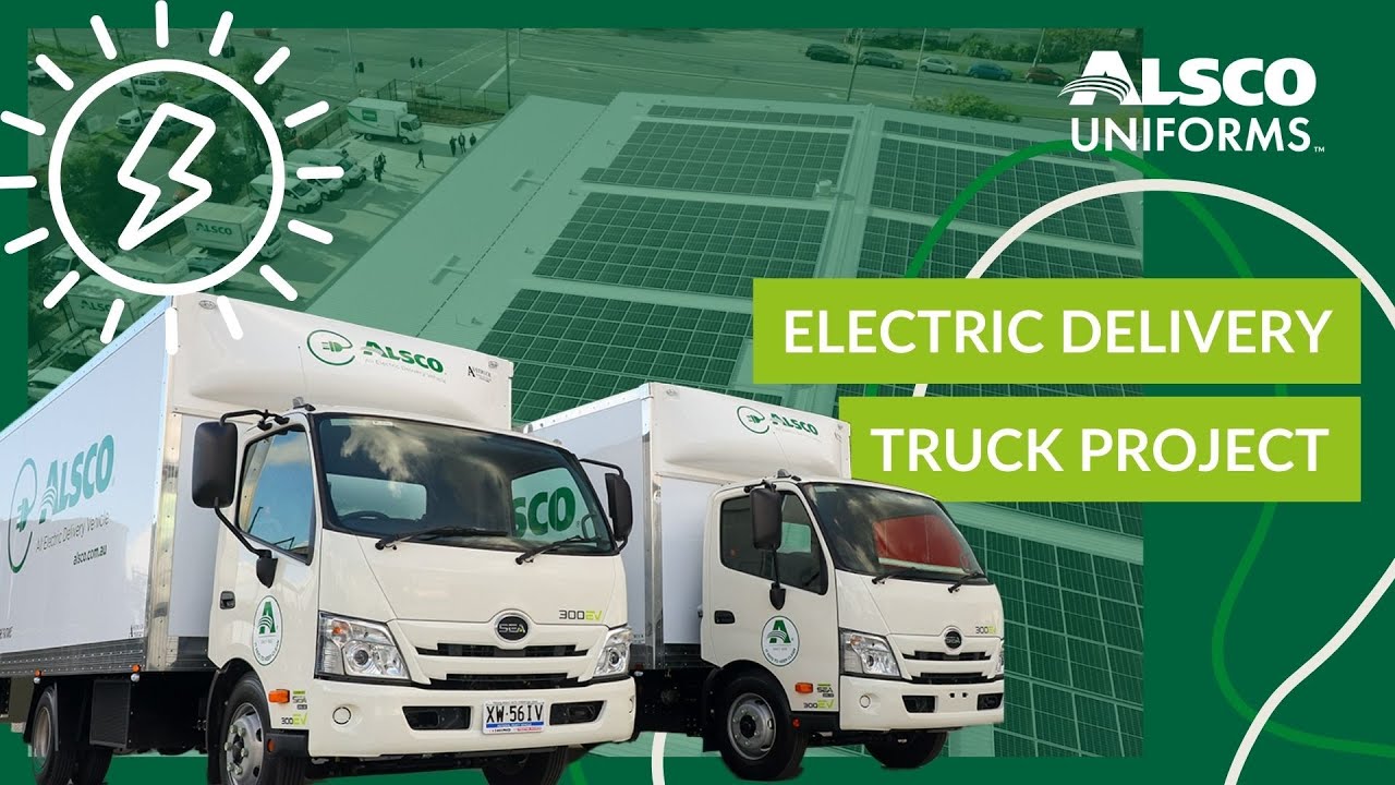 Alsco Uniforms Electric Delivery Trucks are here! - YouTube