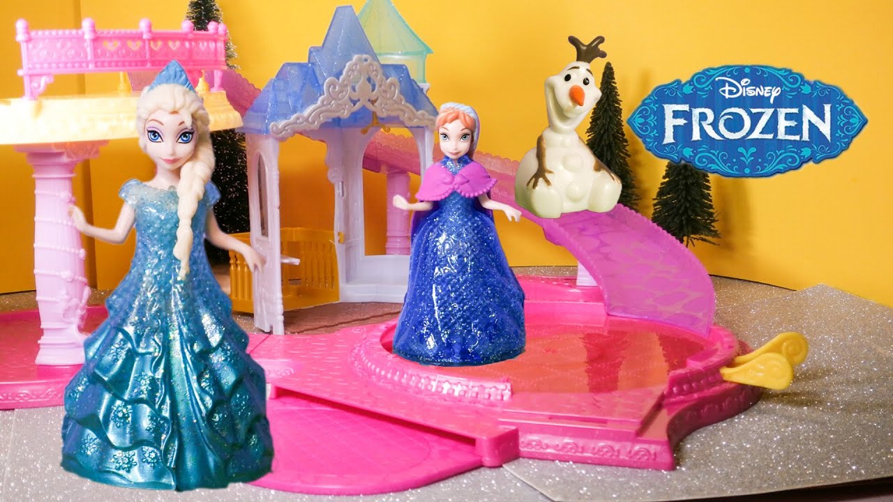 FROZEN Elsa & Anna Glitter Gliders a Frozen Video Toy Review - YouTube