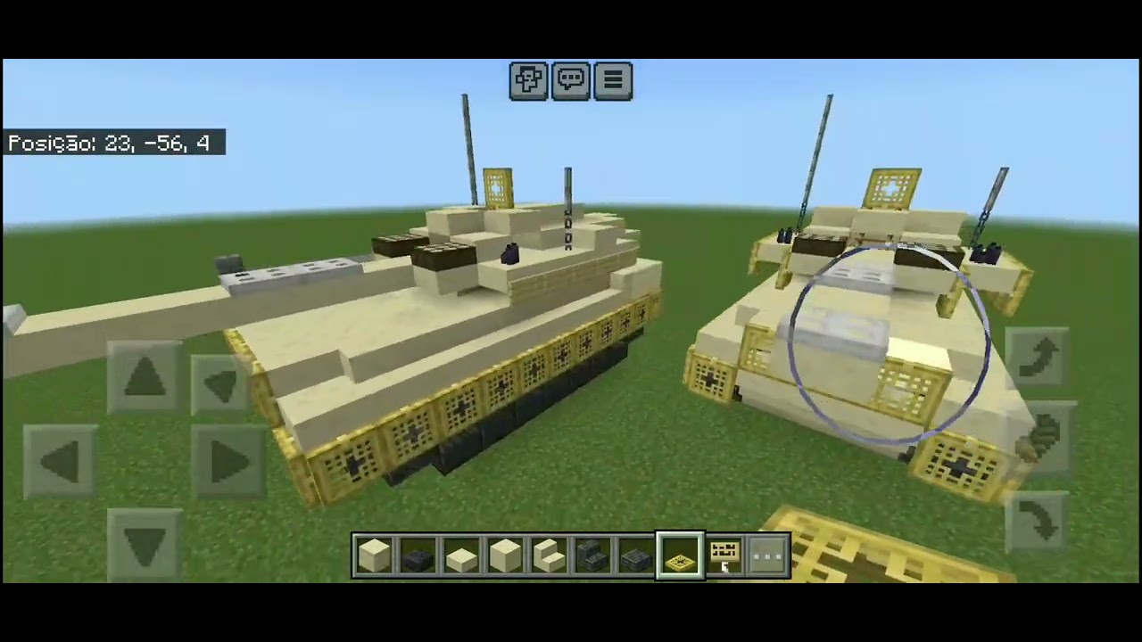 como fazer um tanque no minecraft part 2 M1A2 Abrans - YouTube