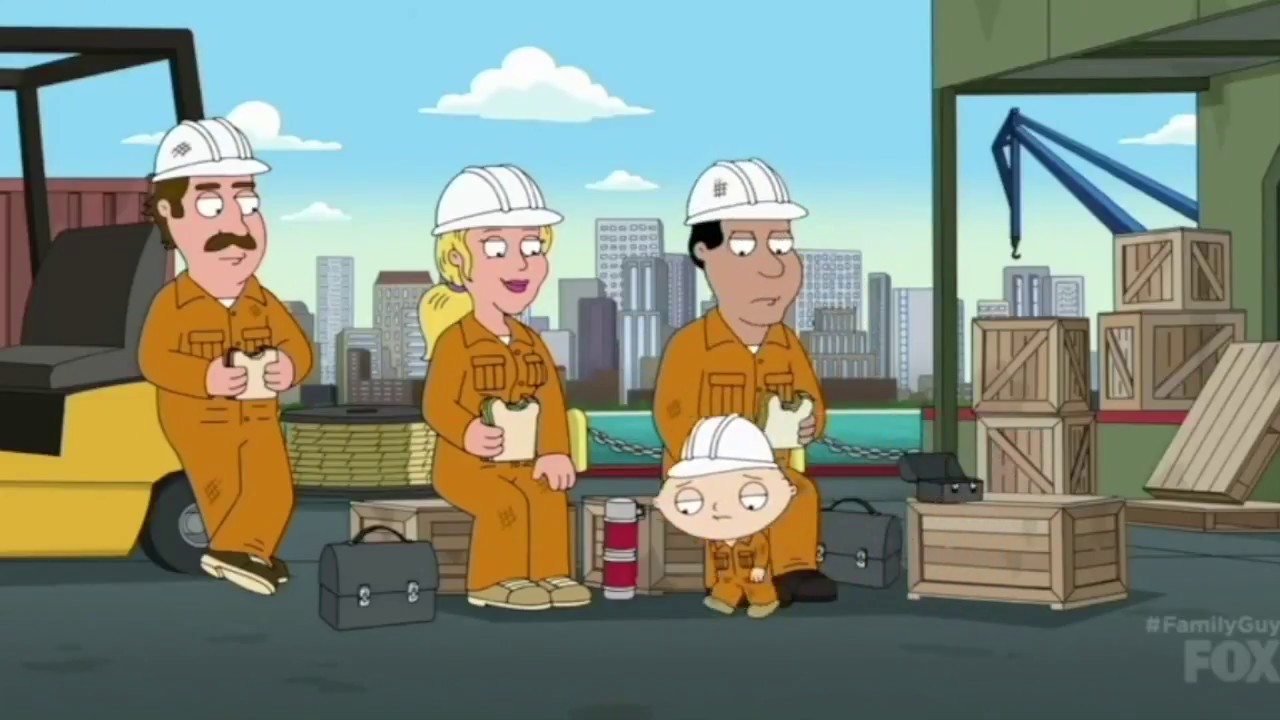 Family Guy - Stewie as a Factory Worker! - YouTube