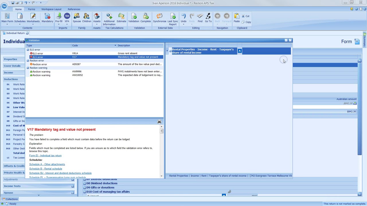 Reckon APS Tax Review and Print Webinar - YouTube
