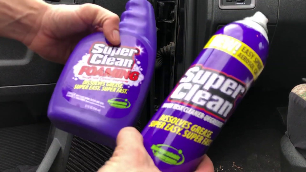 Super Clean Degreaser Aerosol vs Foaming Sprayer on Door Jams - YouTube