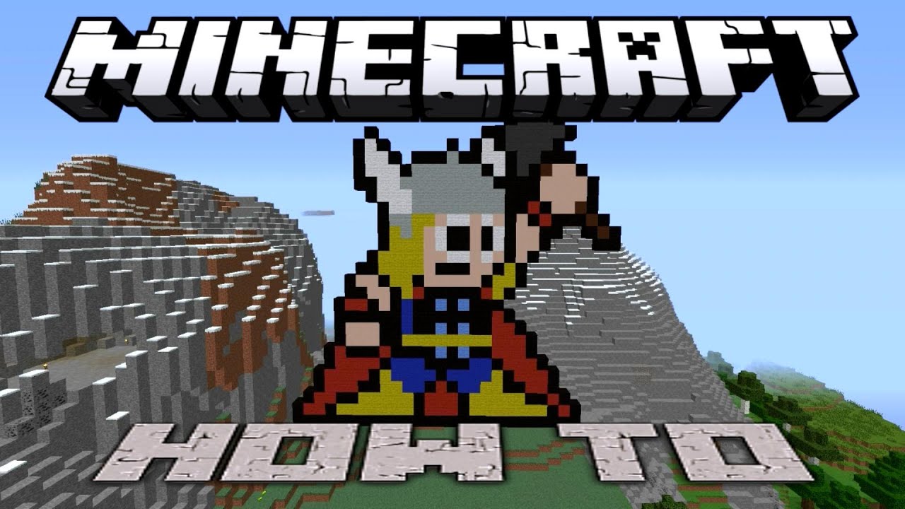 Minecraft ~8 Bit~ HOW TO : Comic Book Thor ~Marvel~ ( Tutorial ) /W ...