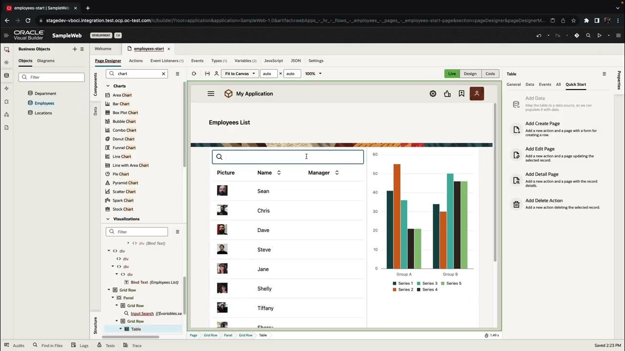 Oracle Visual Builder - An Overview Demo - YouTube