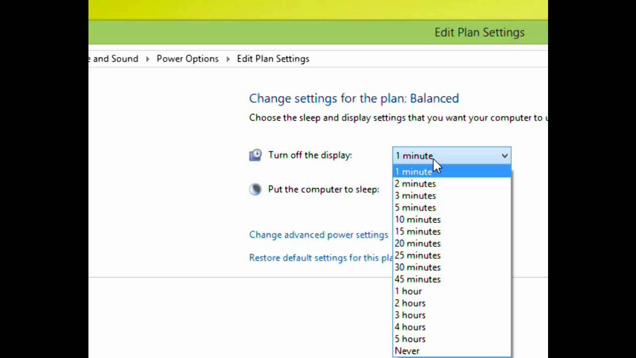 Windows 8 Pro: Control Panel - Power options - YouTube