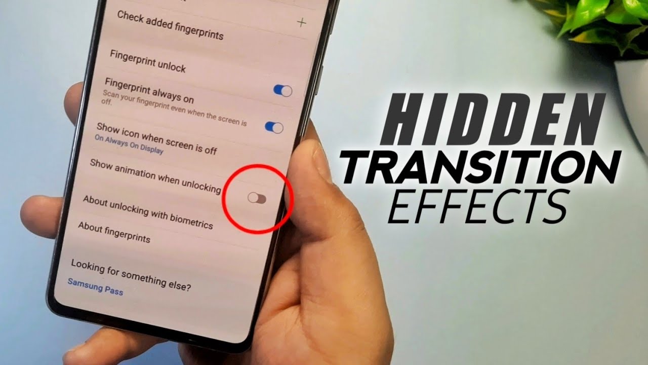 Samsung phone transition effect aise apply karo | Samsung OneUi tips ...
