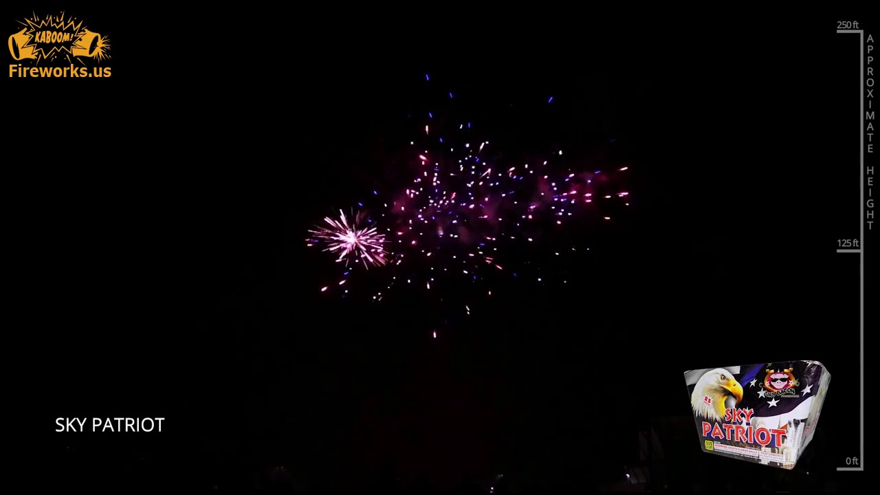 Sky Patriot 500 Gram Fireworks Cake from Sky Bacon - YouTube