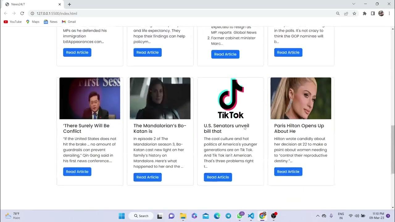 News app using news api - YouTube