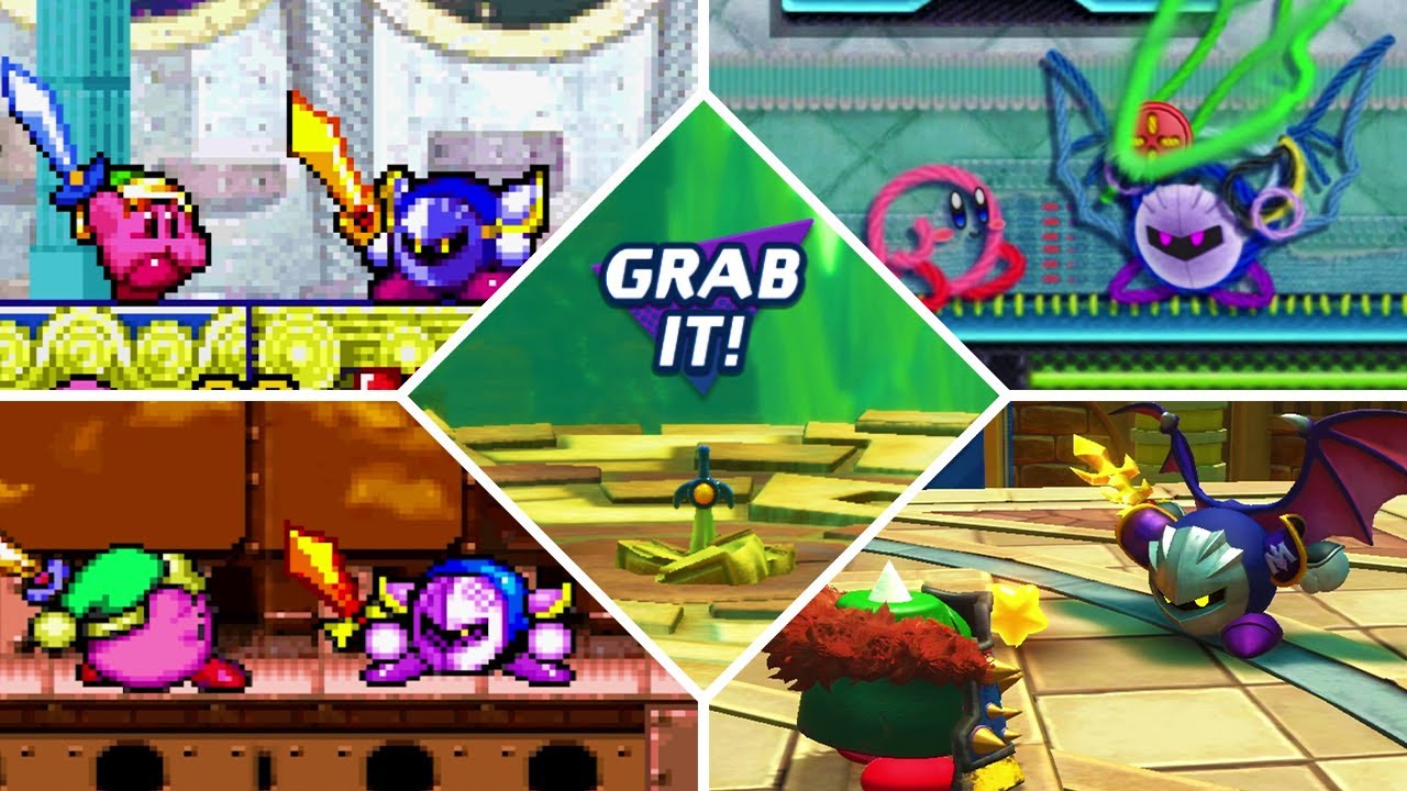 Meta Knight Boss Fights Evolution in Kirby Games (4K) - YouTube