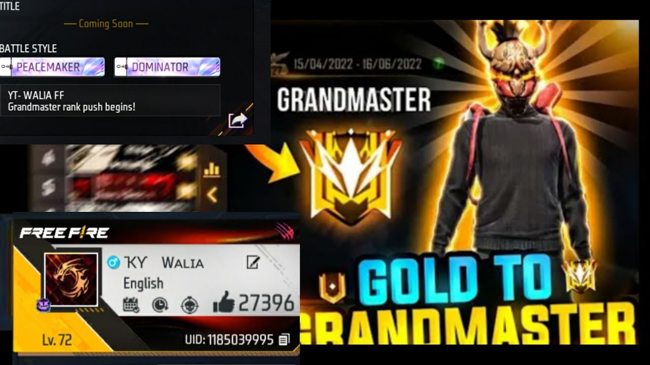 Rank Push to Grandmaster Day-1 Highlights 🔥👀 - YouTube