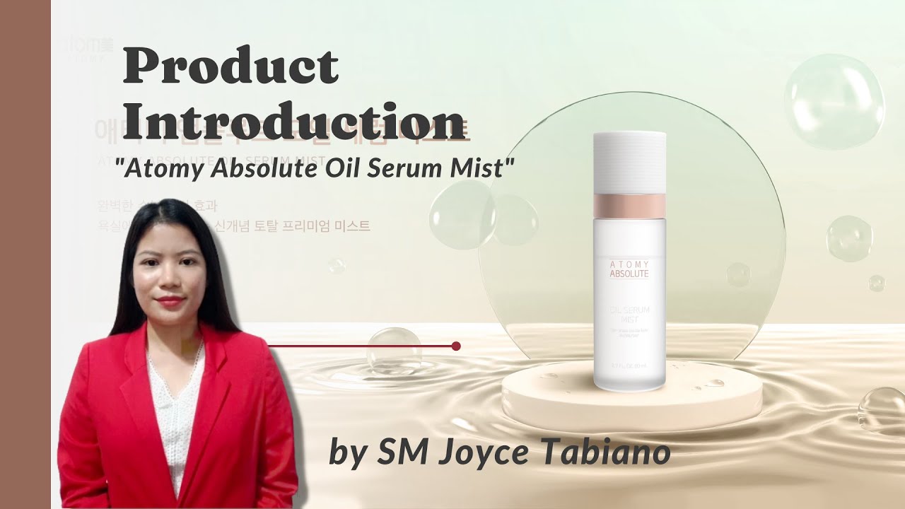 Atomy Oil Serum Mist (ENG) Product Introduction - YouTube