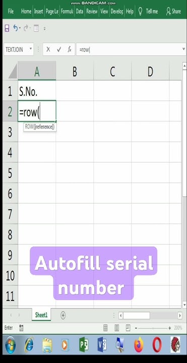 Automatic fill serial number in excel - YouTube