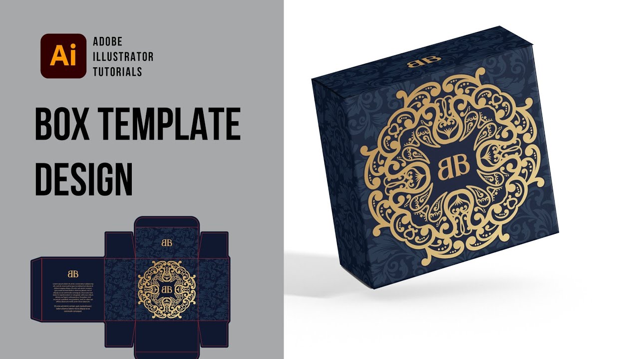 How to Box Template Design in Adobe Illustrator CC 2023 | Food ...