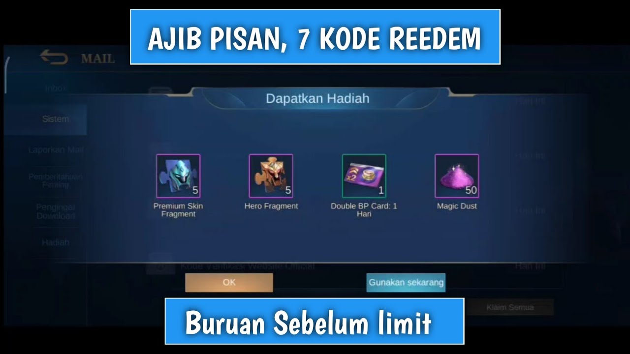 KODE REEDEM MOBILE LEGENDS TERBARU 2021 JANUARI - YouTube