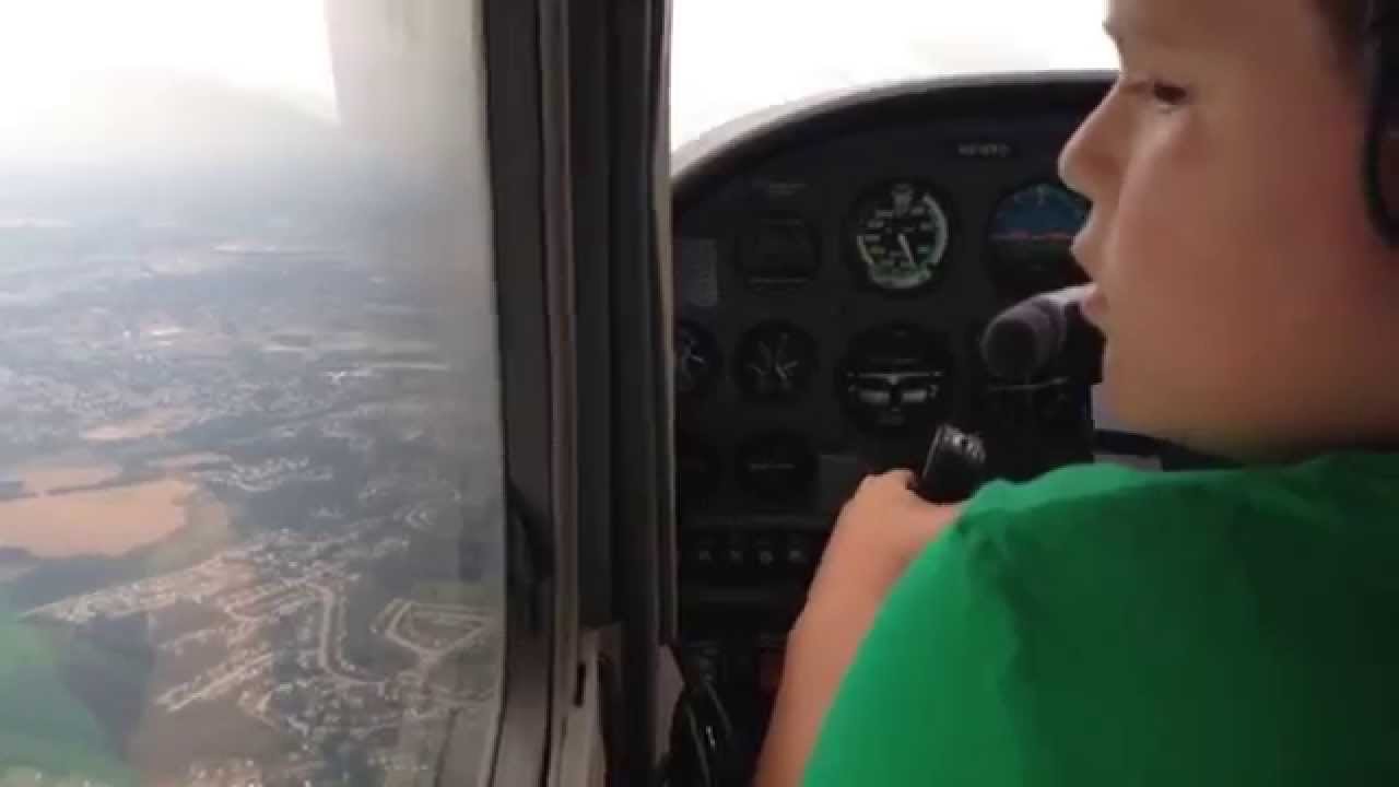 Daniels first flight as a pilot - YouTube
