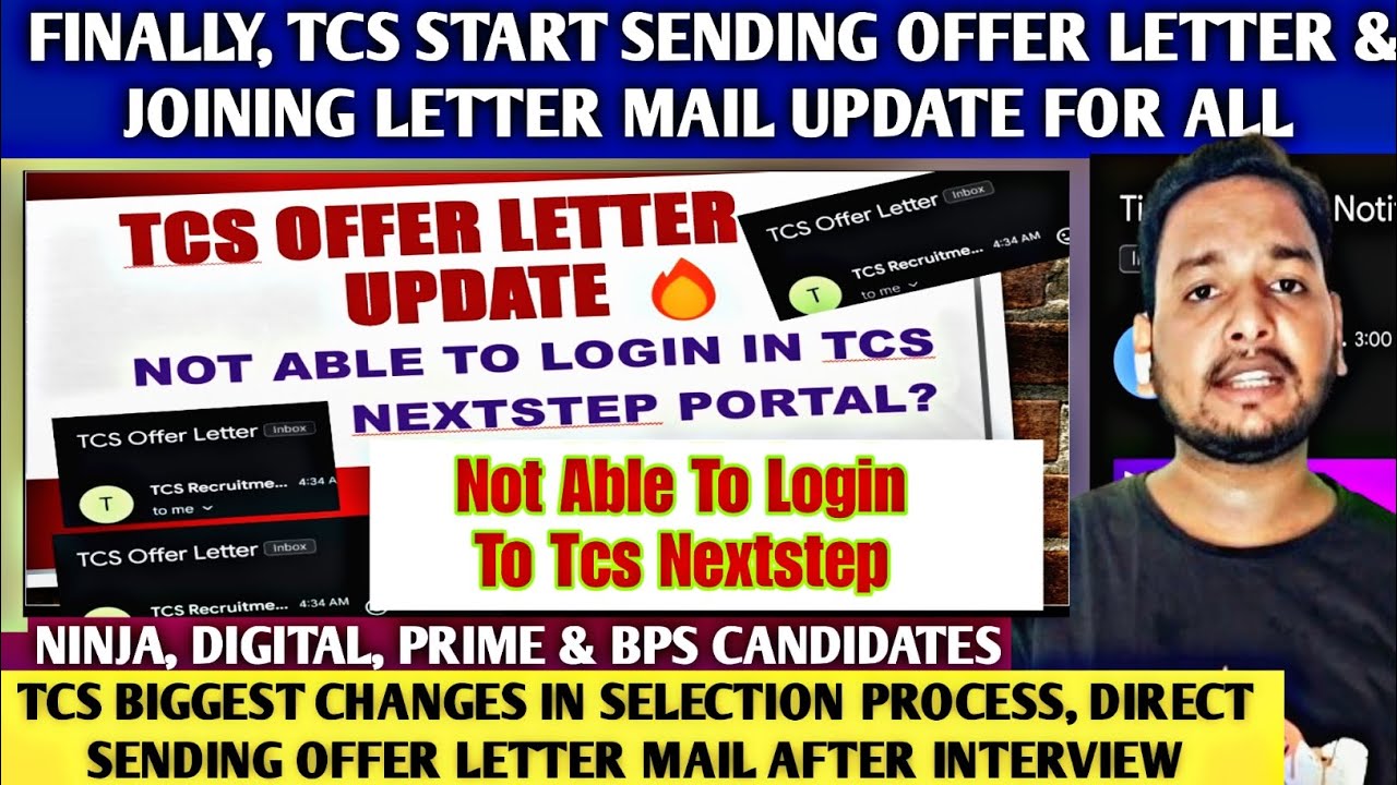 TCS Joining Letter Update | TCS Direct Sending Offer Letter | Interview Result | Onboarding - 29 ...