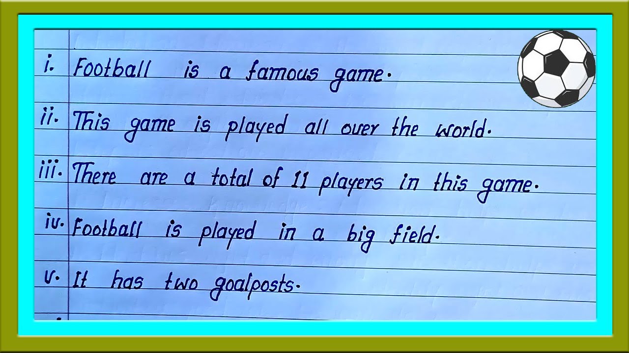Simple 10 Points English Essay on Football ⚽ | Easy and Short 10 Lines ...