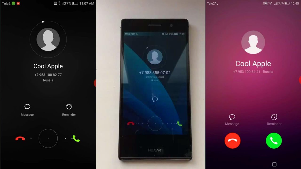 Huawei P7 & P8 & P9 / Incoming calls and screen recording - YouTube