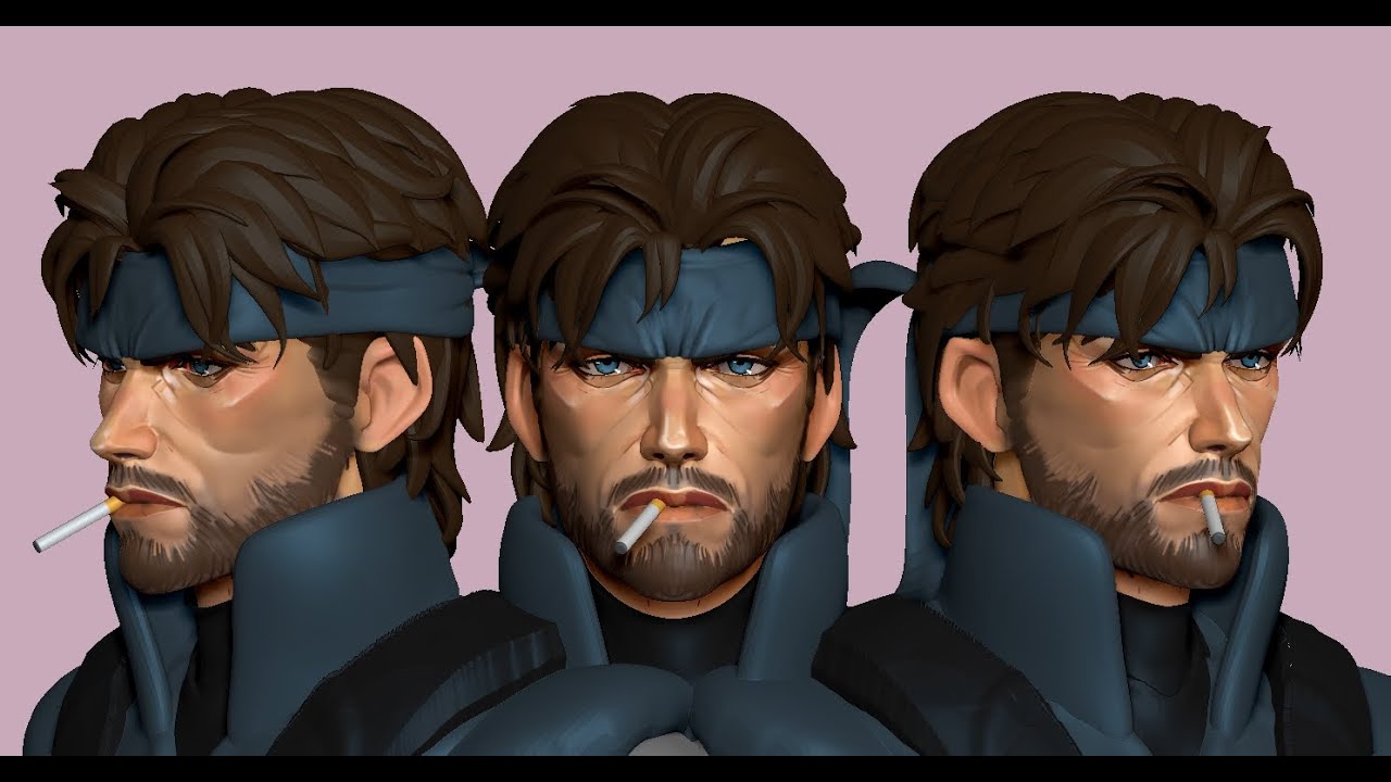 solid snake sculpting!! - YouTube