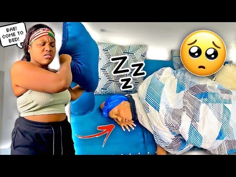 SLEEPING On The COUCH To See How My Girlfriend Reacts!! (CUTE REACTION)😍