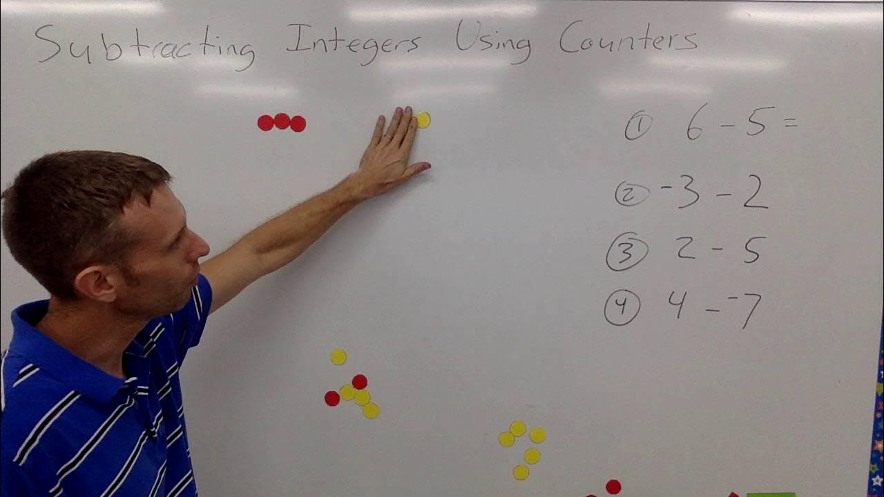 Subtracting Integers Using Counters/Chips - YouTube