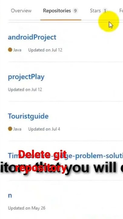 Delete git repository - YouTube