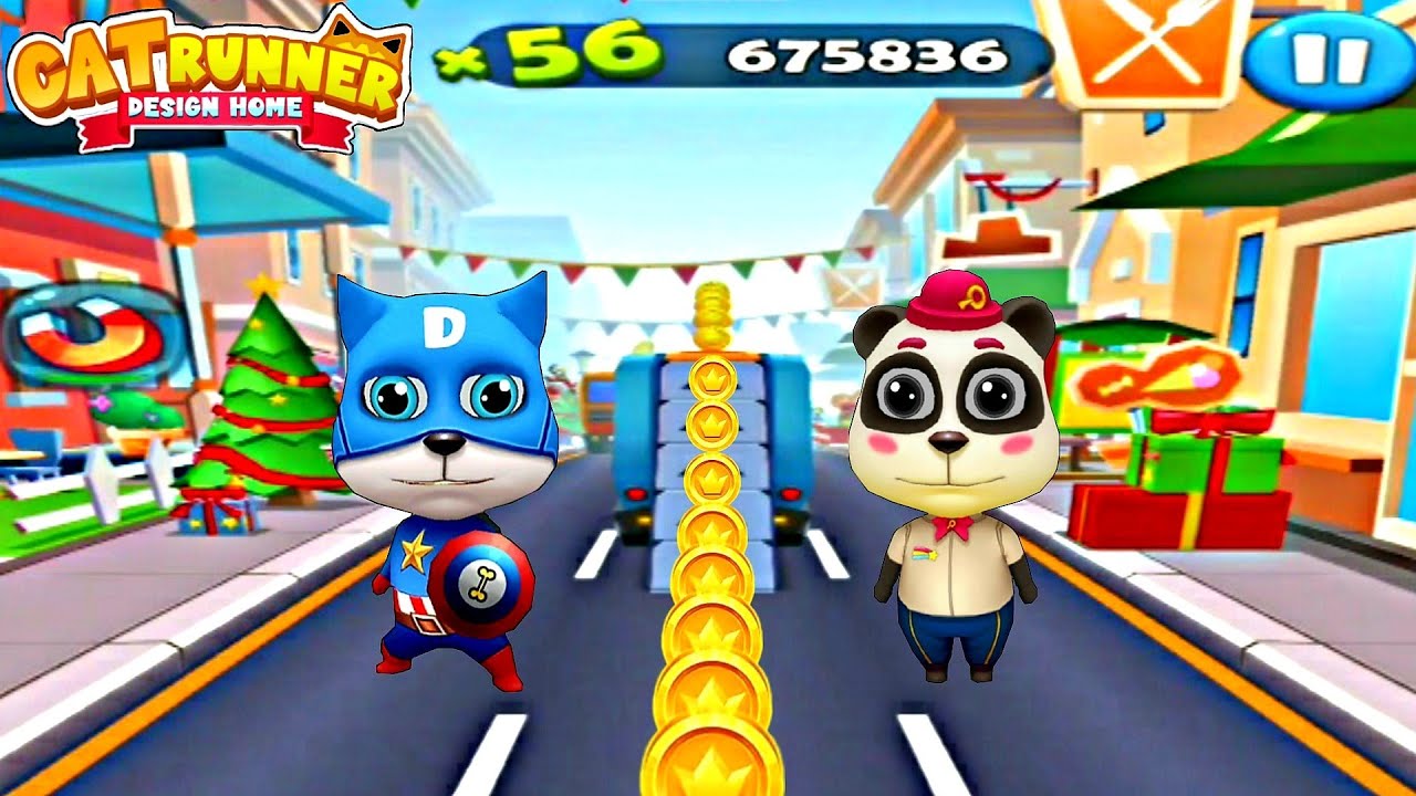 Cat Runner game 😤 Run , jump and collect gold couns 🤑 Aggregation 2 ...