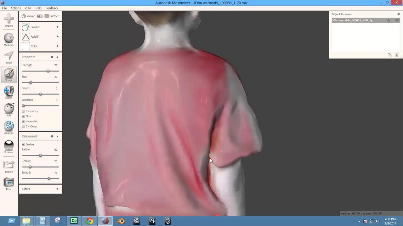 MeshMixer Repair Demo (Autodesk Meshmixer) - YouTube