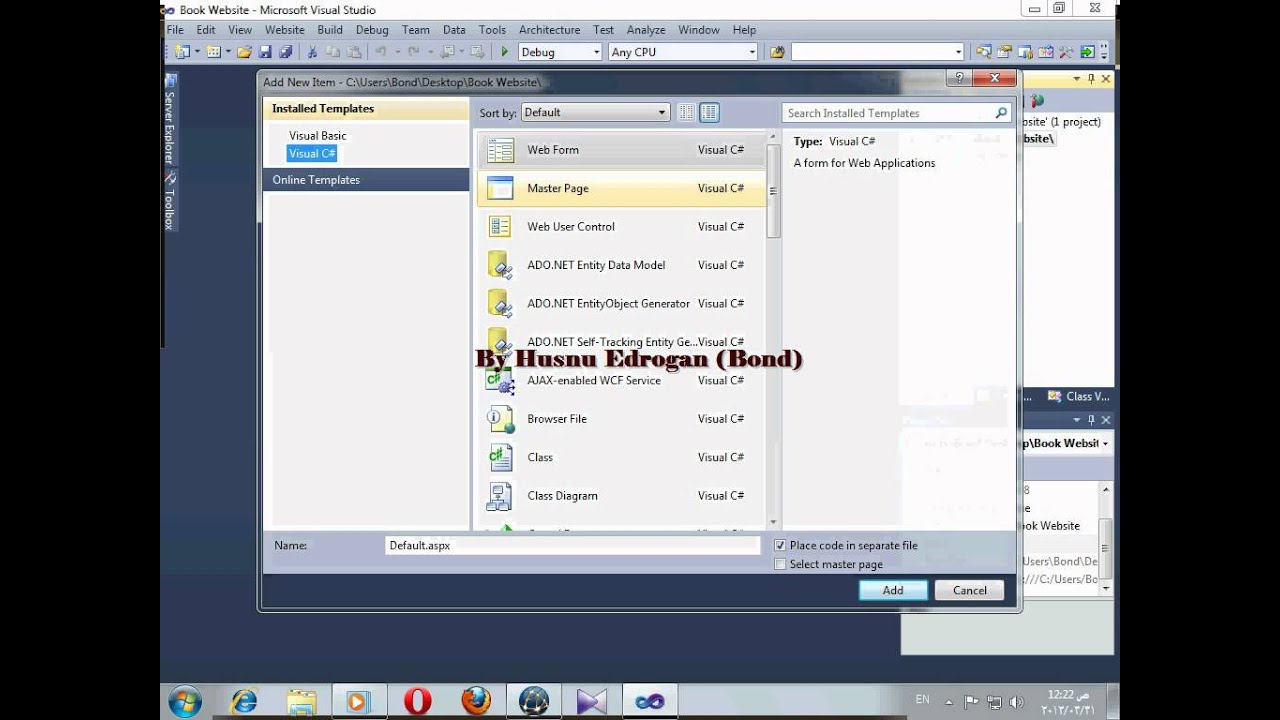 Create a Web Site using Visual Studio 2010.avi - YouTube