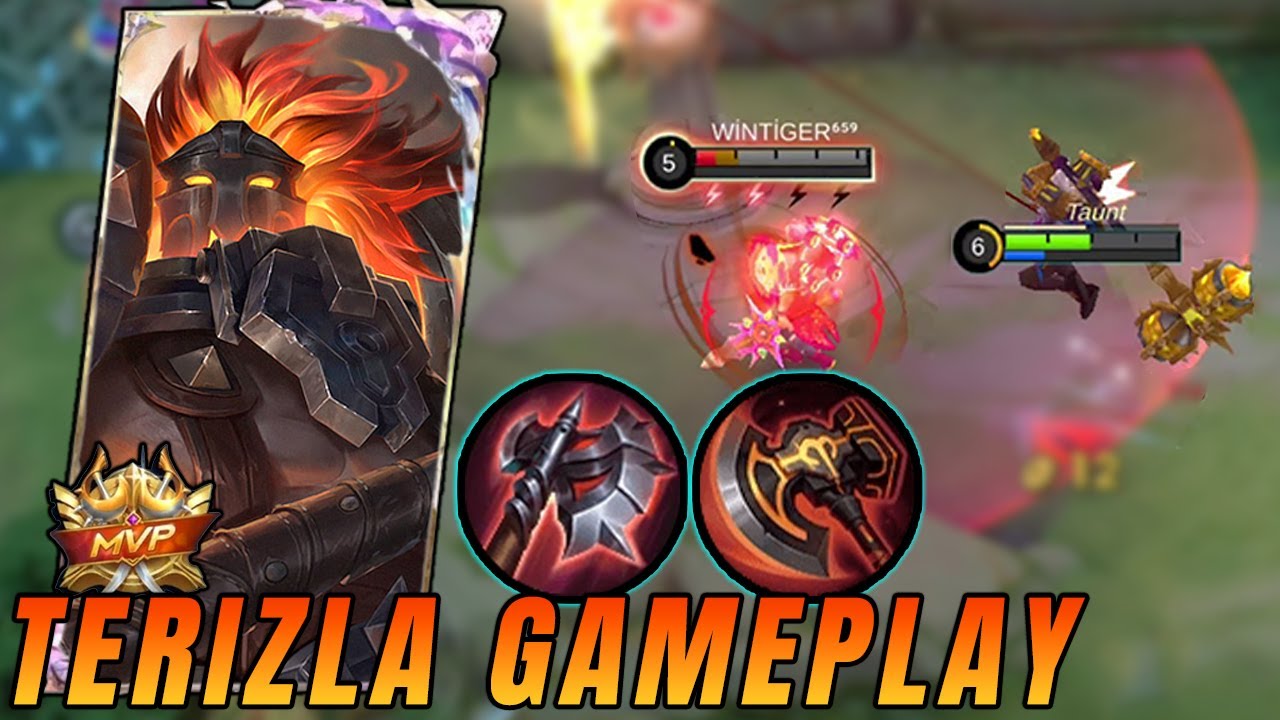 TERIZLA HIGH RANKED BEST SIDE LANE HERO | TERIZLA BEST BUILD AND EMBLEM ...