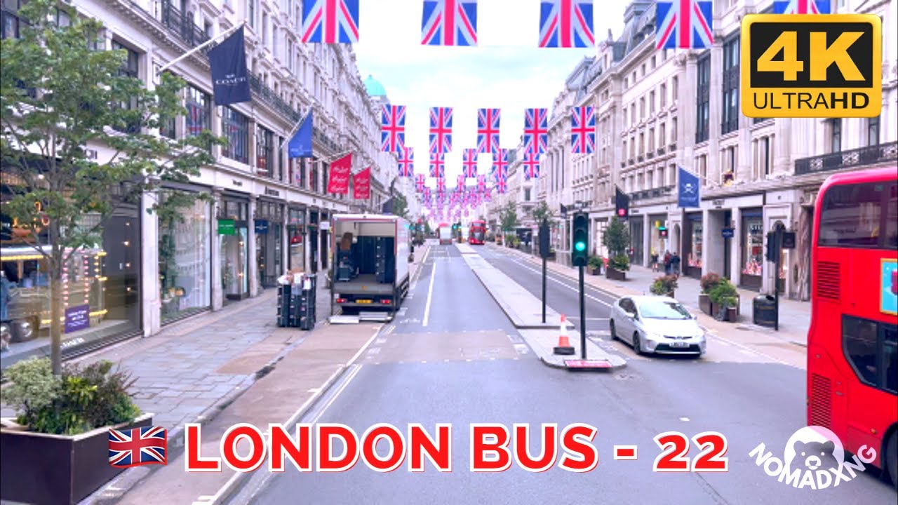 【🇬🇧 EXPERIENCE LONDON BUS ROUTE 22 - OXFORD CIRCUS TO PUTNEY 【 4K HDR ...