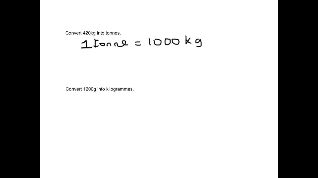 Year 7: Converting between metric units 1 - YouTube