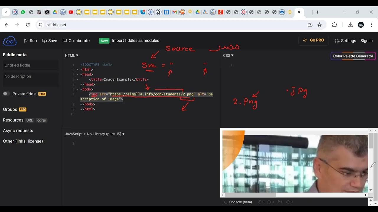 HTML Basics for Kids: Adding Images & Writing in JSFiddle | Class 20 ...