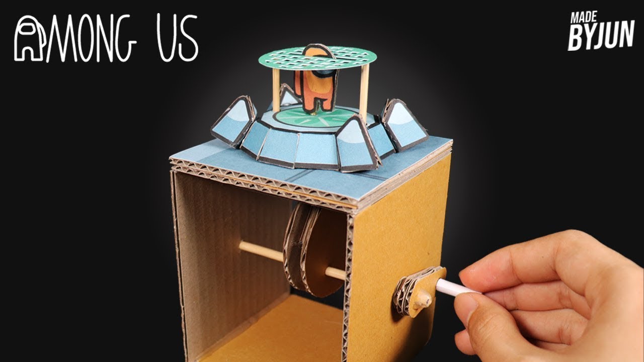 Amazing AMONG US DIY | Making Automatic MEDBAY SCAN with Cardboard ...