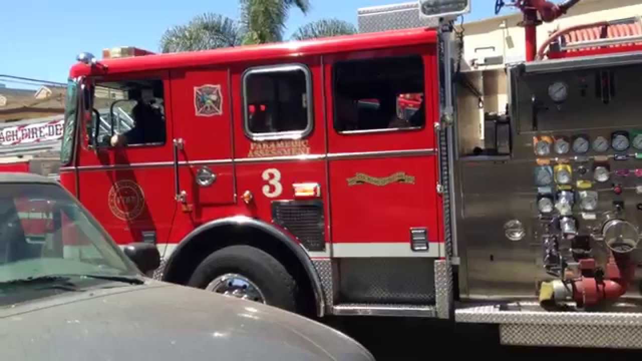 LBFD engine 3 responding from an apt. Fire. Truck 1 leaving. - YouTube