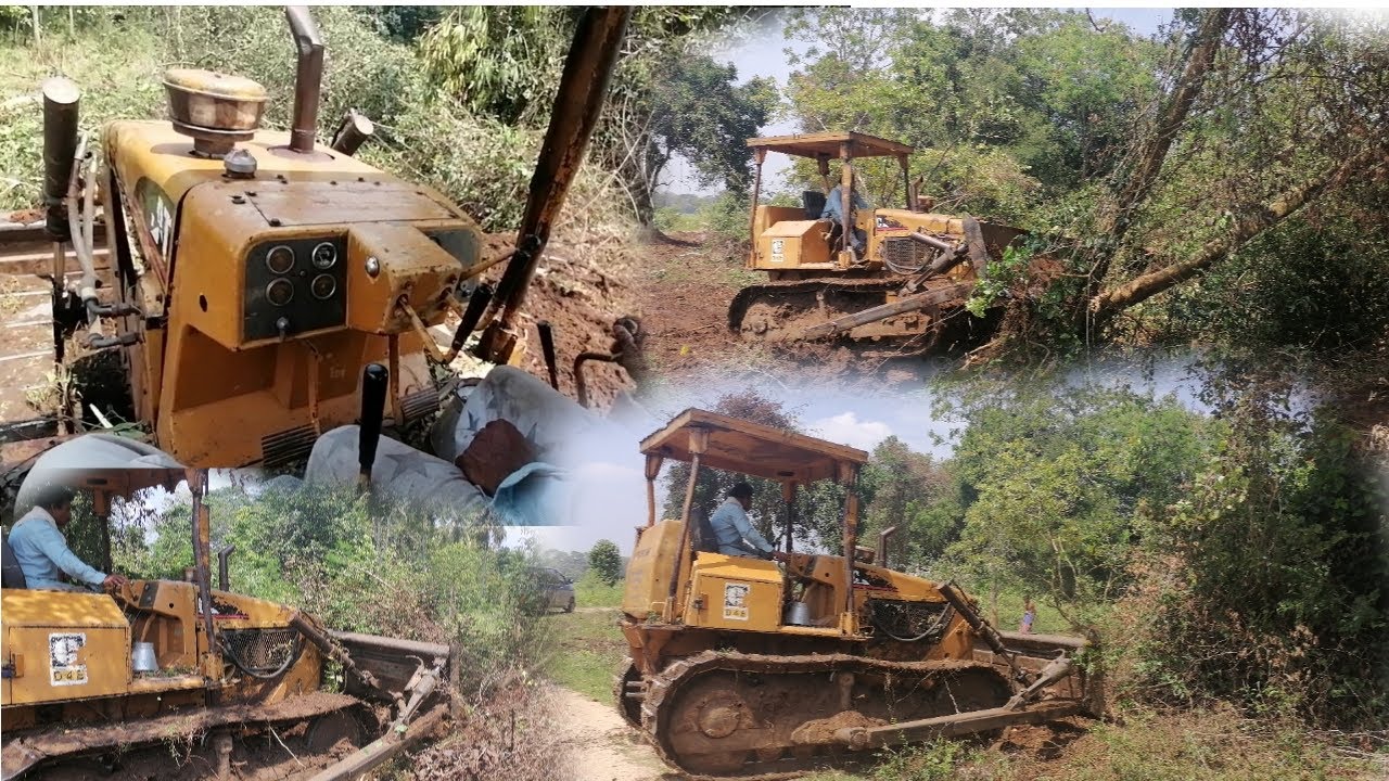 Caterpillar Dozer working (D4E) - YouTube