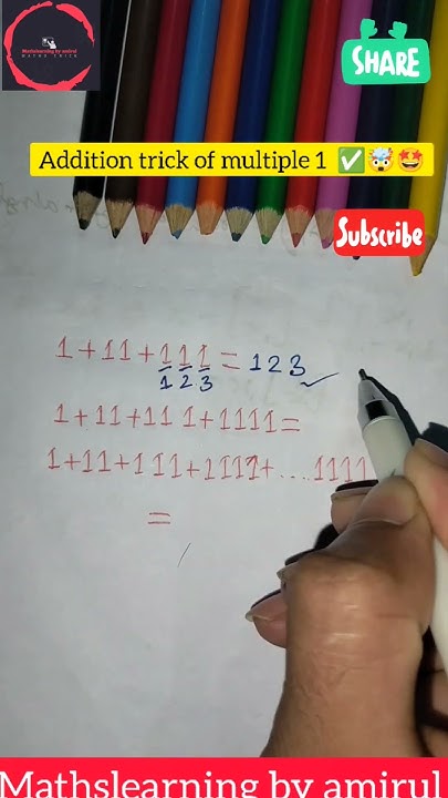 addition trick multiple of 1 | adre maths |#shorts #viral #viralvideo #mathstricks #adregrade3 ...