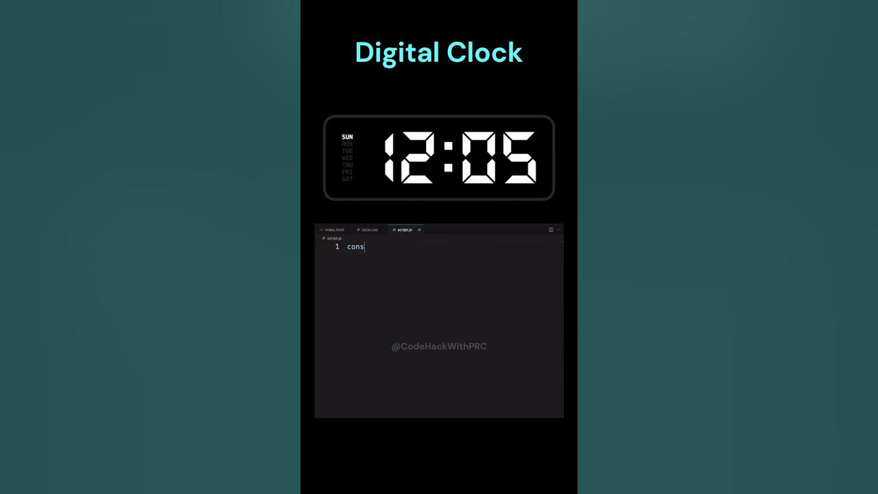 Digital Clock #html #css #javascript #coding #programming #coding #asmr #shorts #ytshorts# ...