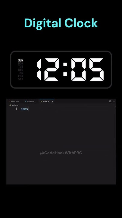 Digital Clock #html #css #javascript #coding #programming #coding #asmr #shorts #ytshorts# ...