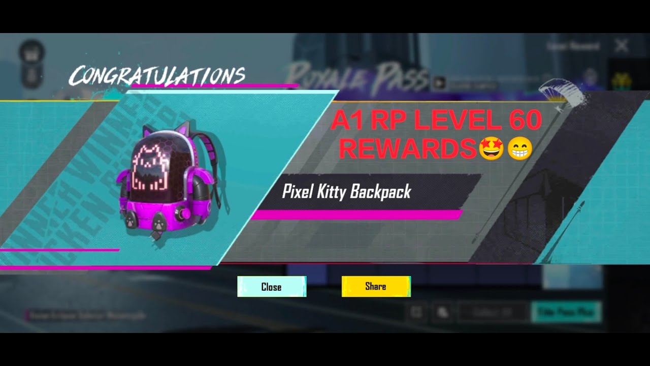 first look and impression of pixel kitty backpack in bgmi | A1 royal ...