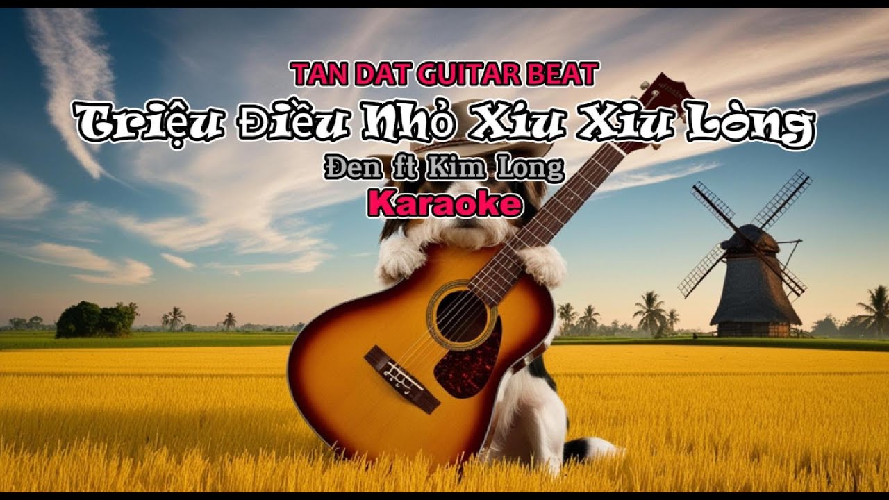 (Karaoke Guitar) Triệu điều nhỏ xíu xiêu lòng - Đen ft Kim Long | Tan Dat Guitar Beat - YouTube