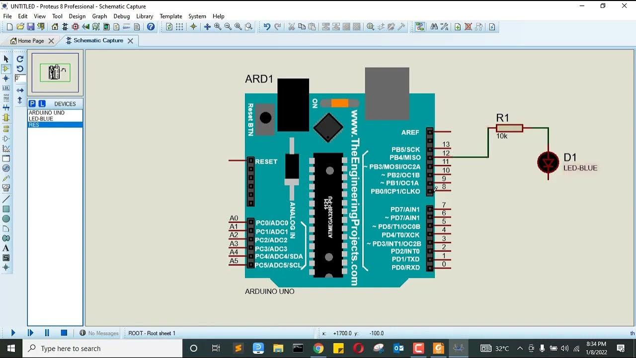 Arduino project simulation using proteus No IDE required write the program inside proteus - YouTube