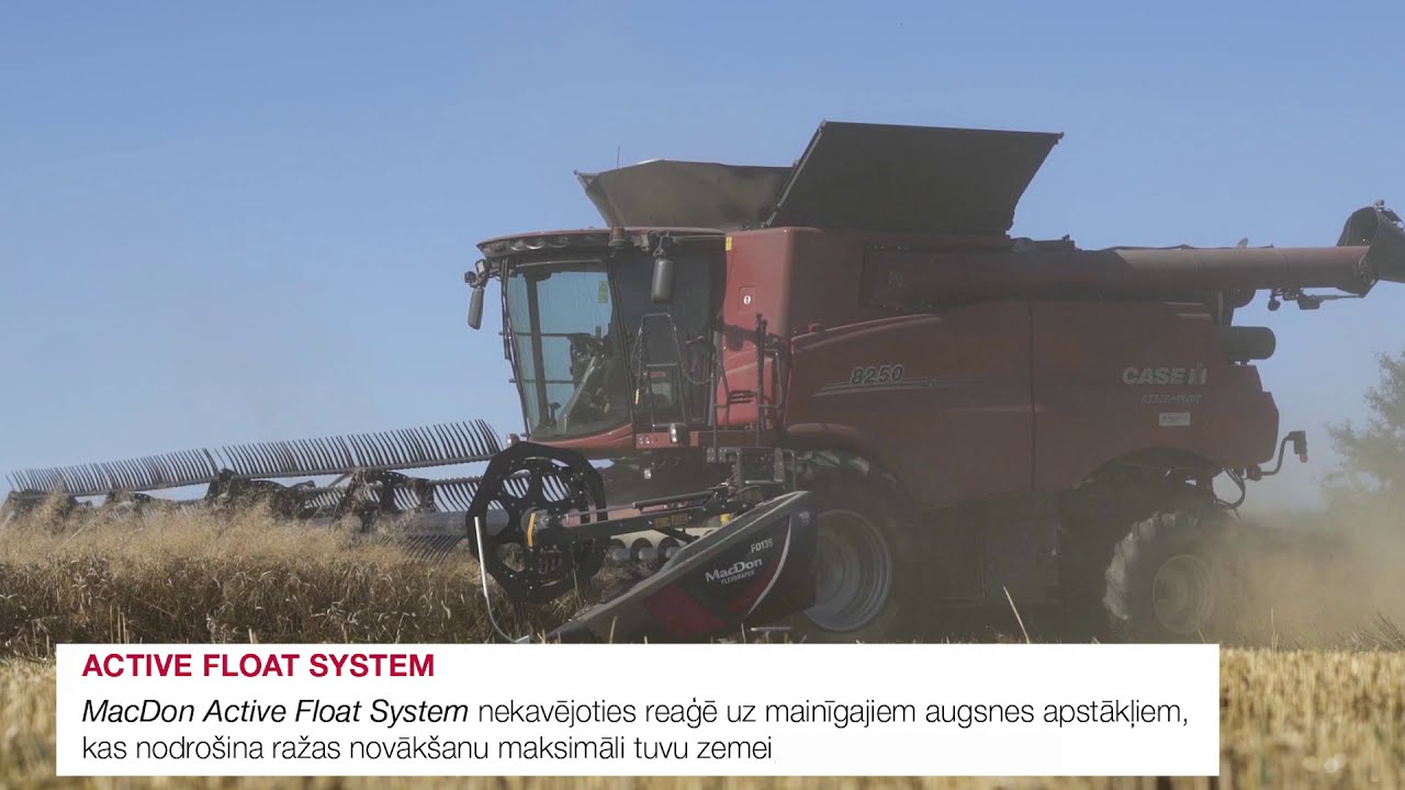 CASE IH Axial Flow 8250+ MacDon FD135 FlexDraper - YouTube