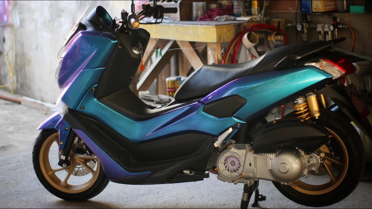 Nmax Chameleon Blue Violet Repainting - YouTube