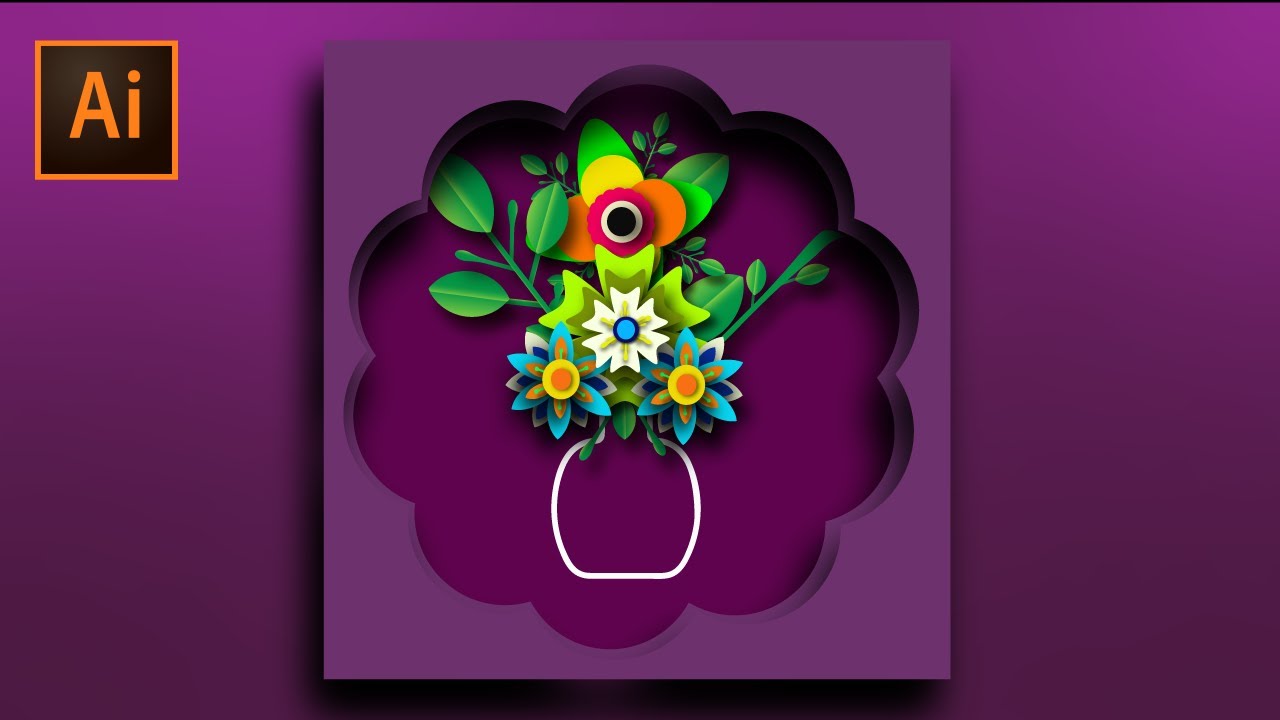 How To Create Flower Bouquet in Adobe Illustrator 2022 - YouTube