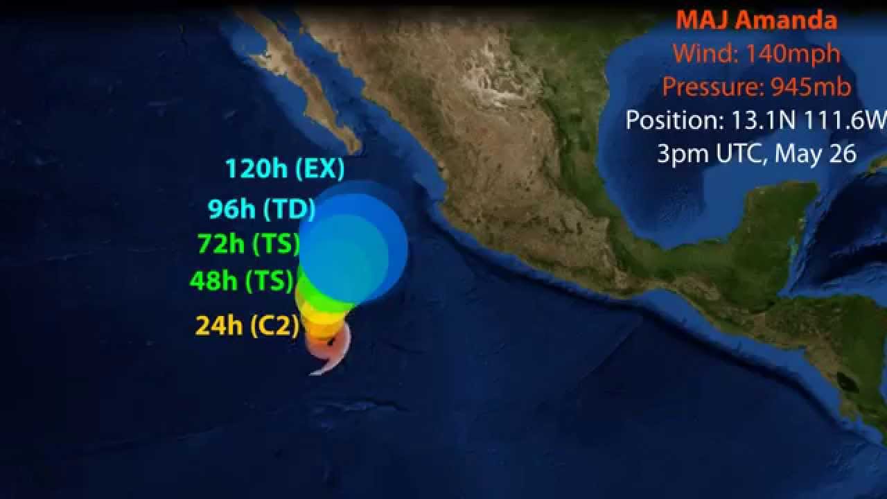 Hurricane Amanda weakening, still strong - Update 2 (May 26, 2014 ...