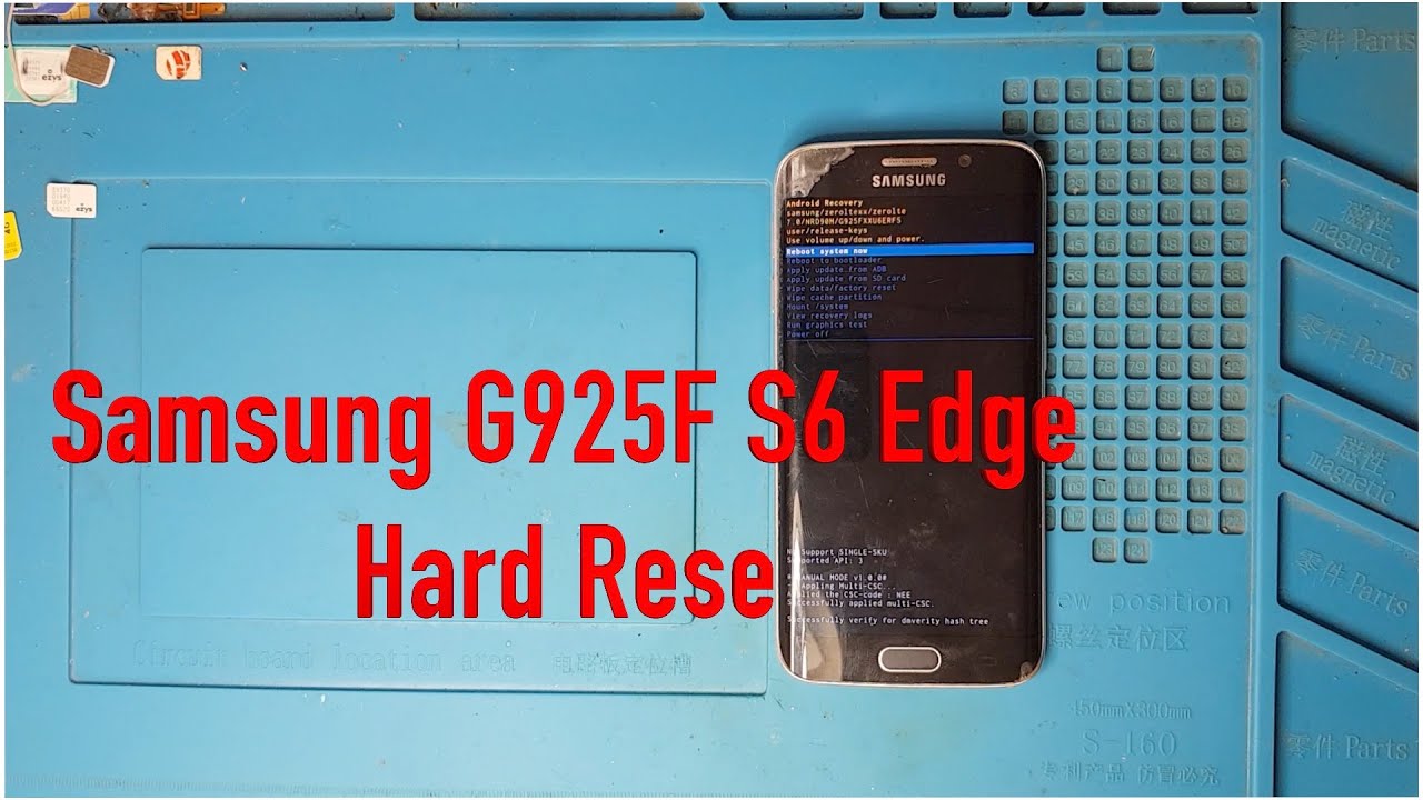 Samsung G925F S6 Edge Hard Reset - YouTube