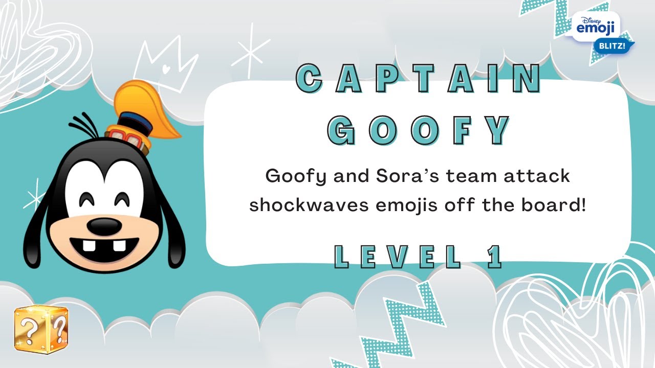Disney Emoji Blitz - Captain Goofy (Level 1) - Kingdom Hearts - Gold Emoji - YouTube