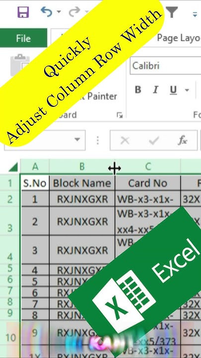 Quickly Adjust Column Row Width #exceltips #exceltricks #newexcel - YouTube