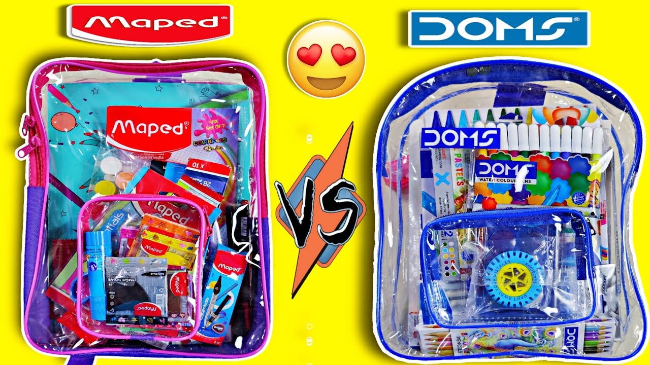 Doms Smart Kit Vs Maped Wonder Kit - Stationery Kit, Stationery ...